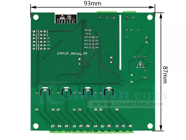 ESP8266 WIFI 4 Channel Relay Module ESP-12F Development Board | ICStation