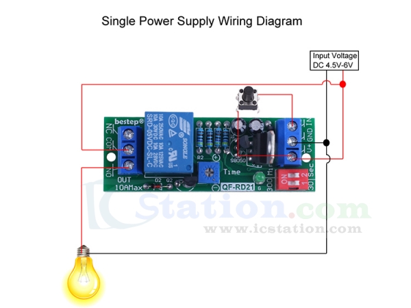 DC 4.5V-6V 0.2s-300minutes Delay Relay Module Power-off Delay ...