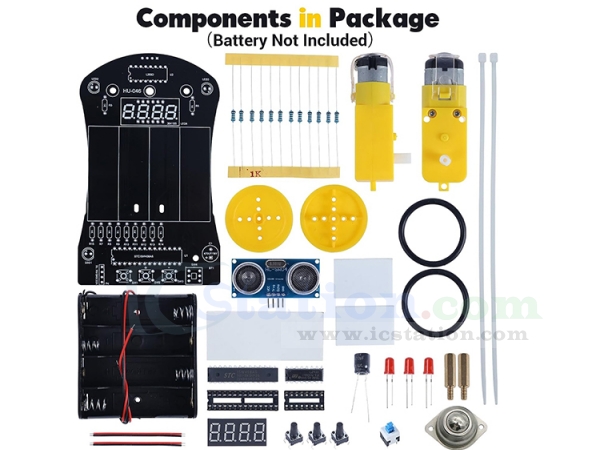 DIY Kit HC-SR04 Ultrasonic Automatic Obstacle Avoidance Intelligent Car ...