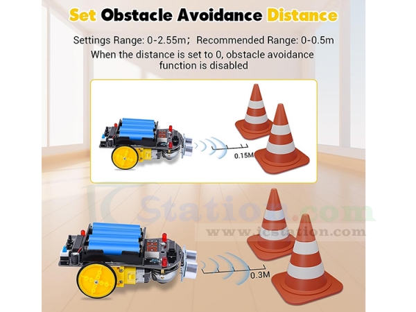 Diy Kit Hc Sr04 Ultrasonic Automatic Obstacle Avoidance Intelligent Car Icstation
