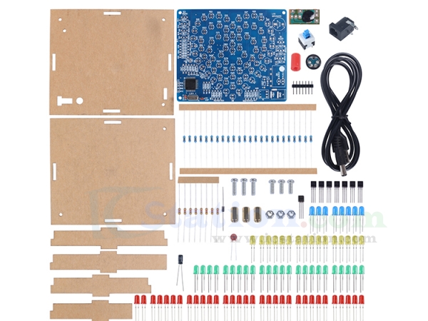 RGB Heart Shaped LED Flashing Light Kit | Soldering Projects