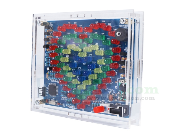 RGB Heart Shaped LED Flashing Light Kit | Soldering Projects