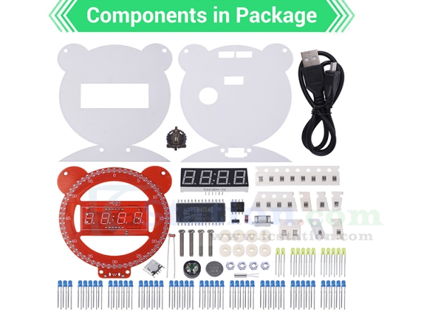 DIY Kit Digital LED Electronic Clock | Cool Soldering Projects | ICStation