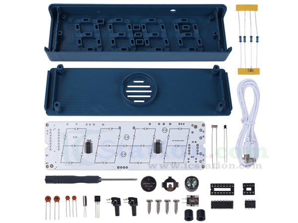DC 5V Colorful LED Electronic Clock Kit - DIY Soldering Project for ...