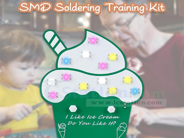 Colorful LED Ice Cream Cup DIY Kit with 7 Light Effects | SMD Soldering ...