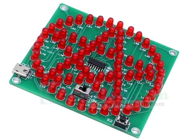 LED Circular Pentagram Water Flowing Light Electronic DIY Kit | ICStation