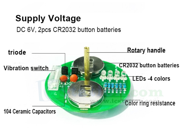 Rotating LED Light DIY Electronics Kit | ICStation