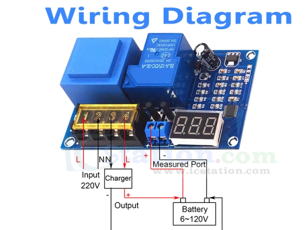DC6V-120V 30A Lead-acid Battery Voltage Monitor, Lithium Battery Charge Discharge Controller ...