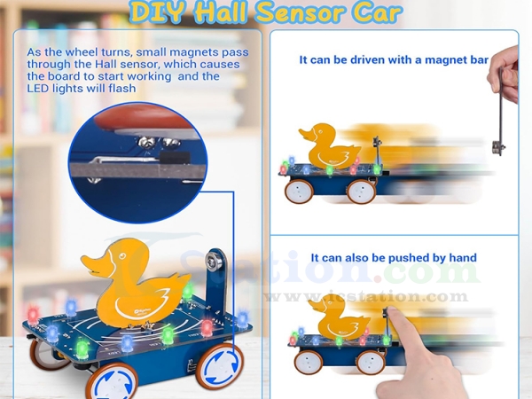 ICStation Magnetic Car DIY Electronic Kit for STEM Education Physics ...