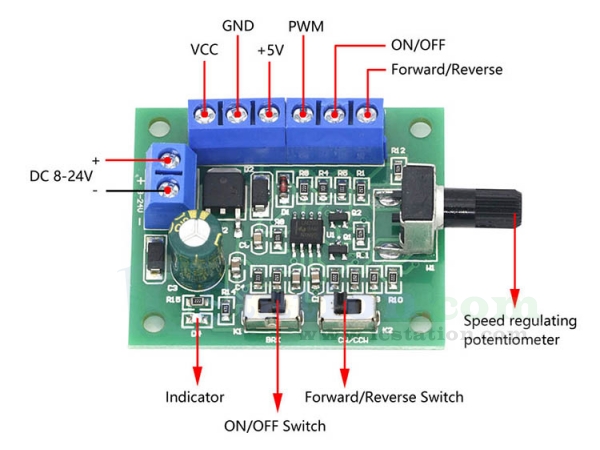 DC 8V-24V PWM Signal Generator | Brushless Motor Drive Controller