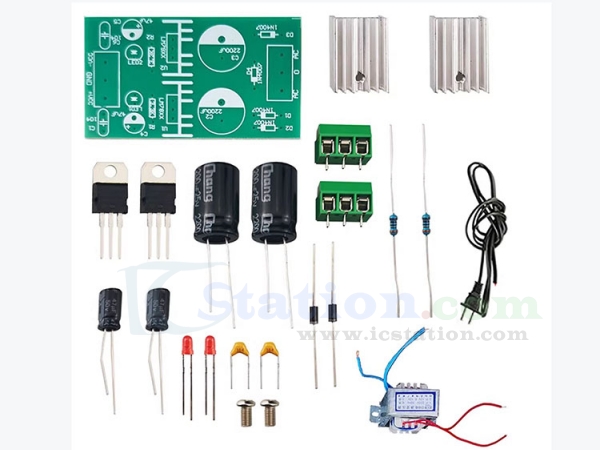 DC Regulated Power Supply DIY Kit | 9V Dual Power Module | Soldering ...
