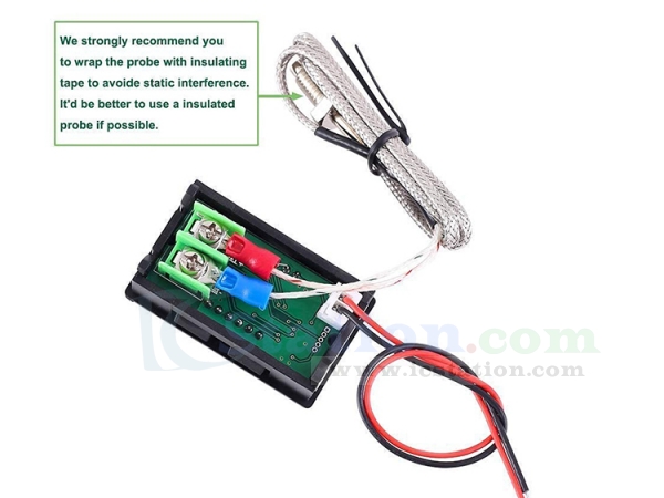 12V Red Fahrenheit Digital Temperature Meter | -76F~999F LED Display ...