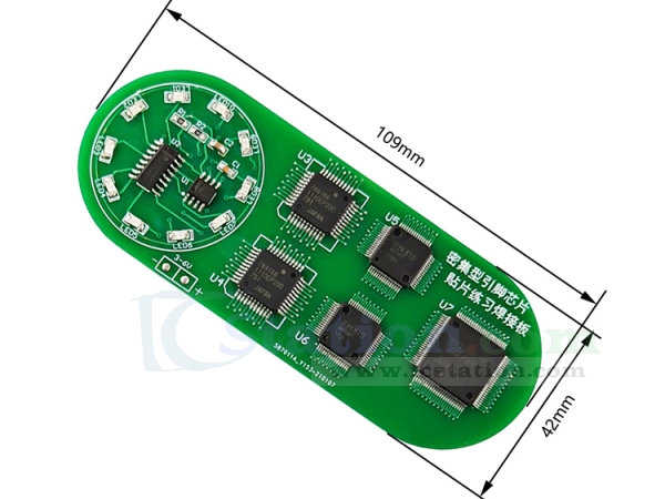 DIY Kits Intensive Pin SMD Soldering Practice Board Water Lamp Analog ...