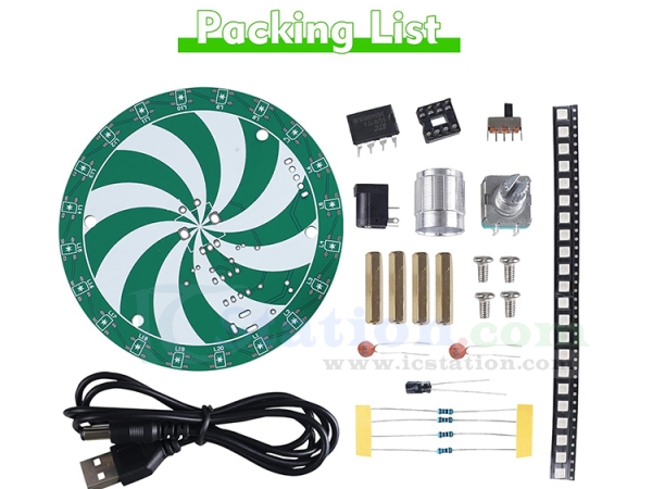 ICSTATION SMD WS2812B RGB LED Light Practice Kit | SMT Soldering ...