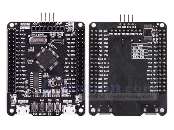 STM32F103RCT6 Microcontroller Development Board with 1.44" TFT LCD Display