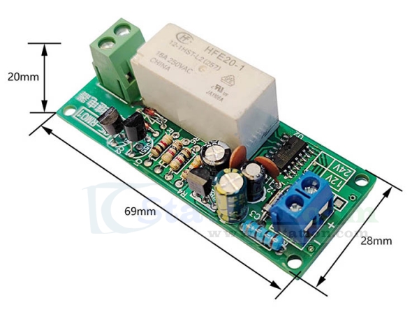 DC 12V 24V Self-locking Relay Module - Bistable Switch Controller