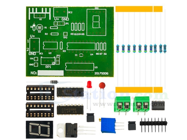 DC 5V Single Digit DIY Electronic Counter Kit - Soldering Practice