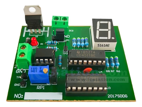 DC 5V Single Digit DIY Electronic Counter Kit - Soldering Practice