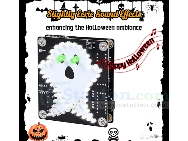 DIY Skull Ghost Soldering Kit with Flashing Light & Music for Halloween ...