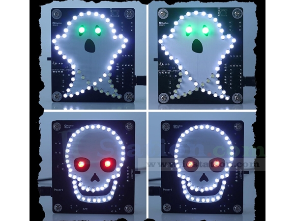 DIY Skull Ghost Soldering Kit with Flashing Light & Music for Halloween ...
