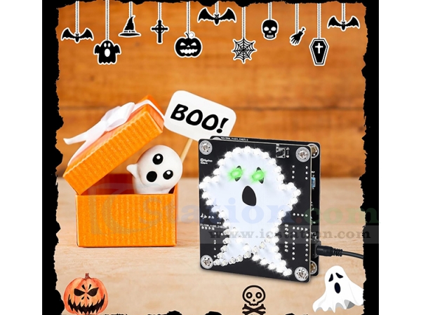 DIY Skull Ghost Soldering Kit with Flashing Light & Music for Halloween ...