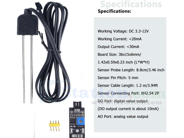 Soil Moisture Hygrometer Detection Sensor Module for Arduino