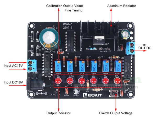 Step Down Voltage Converter Kit | DIY Soldering Project | AC15V/DC18V ...