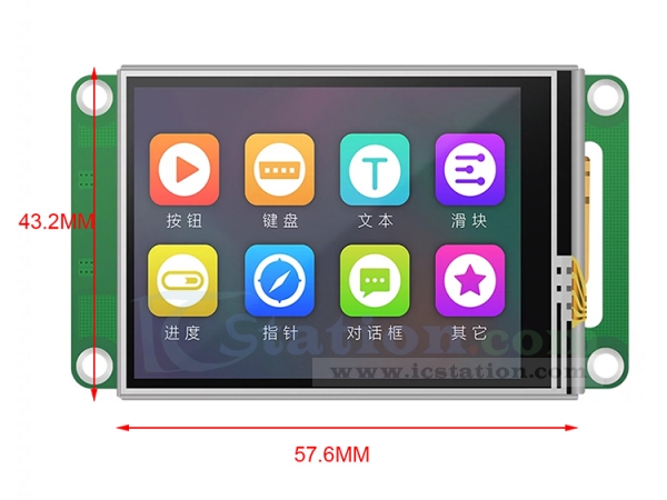 2.8in TFT LCD Touch Display Screen 320x240 Resolution HIMI UART
