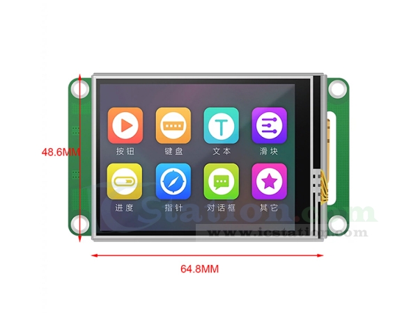 3.2in IPS TFT LCD Touch Display Screen 320*240 HIMI UART Intelligent ...