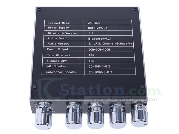 TWS Bluetooth-Compatiable Amplifier Module 50Wx2+100W | 2.1 Channel ...