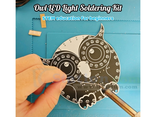 ICStation Touch Control Owl Light Soldering Practice Kit for School ...