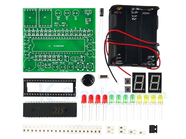 51 Single Chip Microcomputer Traffic Signal Light DIY Kit| Soldering ...