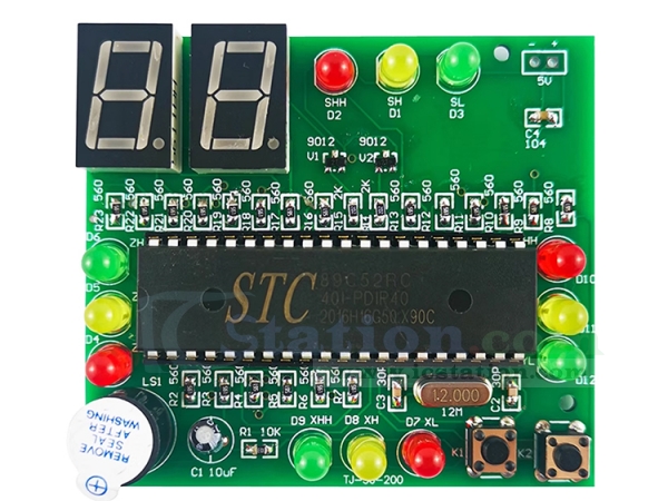 51 Single Chip Microcomputer Traffic Signal Light DIY Kit| Soldering ...