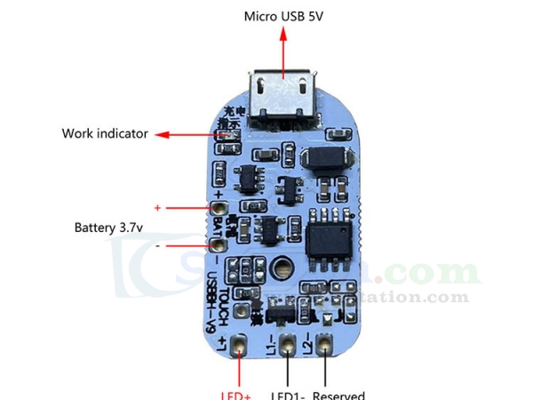 USB Touch Table Lamp Dimmer LED Driver 0-100% Stepless Dimmer 5V ...