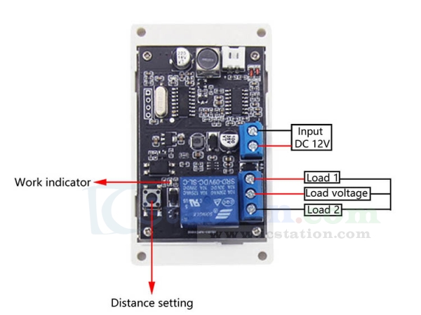 DC 12V-24V Ultrasonic Range Finder Module Relay Switch 5-500cm ...