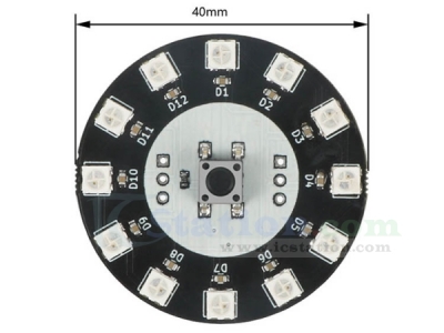 12Bit WS281B 3535 RGB LED Driver Module Programmable Ring LED Lamp Matrix