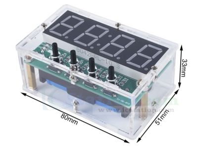 DIY Kit 4Bit Digital Electronic Clock with Red LED | Date Time ...