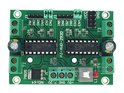 4CH DC Motor Driver Module 5V-12V PWM L293D H-Bridge for 4WD Robot ...