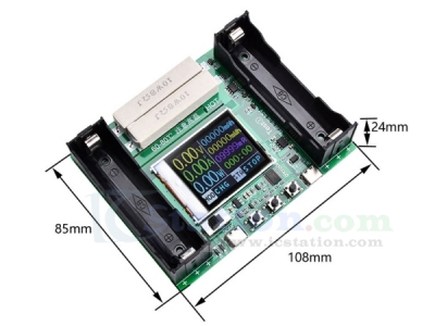 Battery Capacity Tester with Voltage and Current Indicator | 18650 ...