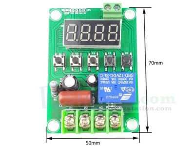 DC 12V Timer Countdown Module, 10A Relay Delay Module Programmable ...