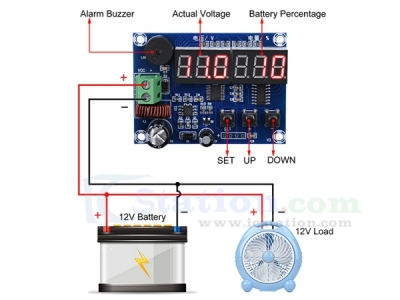 DC Voltage Power Display Module 12V 24V 36V 48V 72V Battery Capacity ...