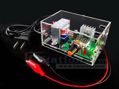 DIY Kit - LM317 Adjustable Voltage Regulator With LED Meter | ICStation