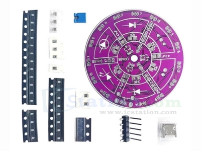 Red LED SMD Soldering Practice Kit, DC 3.3-5.5V DIY Water Flowing Light ...