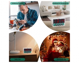 DIY Kit 4Bit Digital Electronic Clock with Red LED | Date Time ...