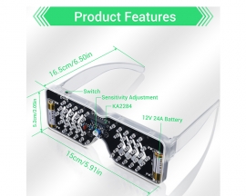 3PCS/Pack DIY LED Light Up Glasses | Sound-Controlled Flashing ...