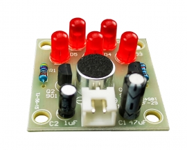 DIY Kit Voice Control Red LED Rhythm Lamp | Soldering Projects for ...