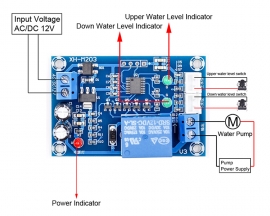 XH-M203 Water Level Controller Water Level Switch Liquid Level Pump Controller Fully Automatic ...