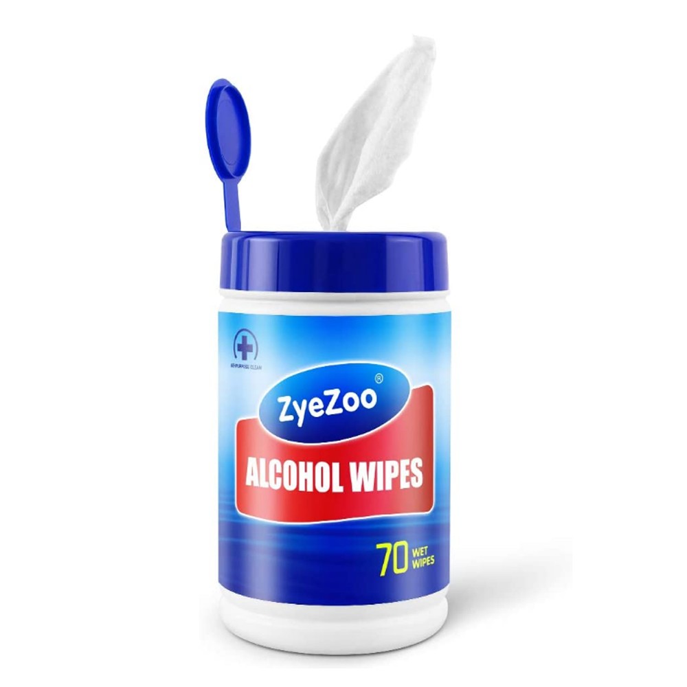 ZyeZoo Disposable Alcohol Wipe Portable 75% Alcohol Cleaning Wipes ...